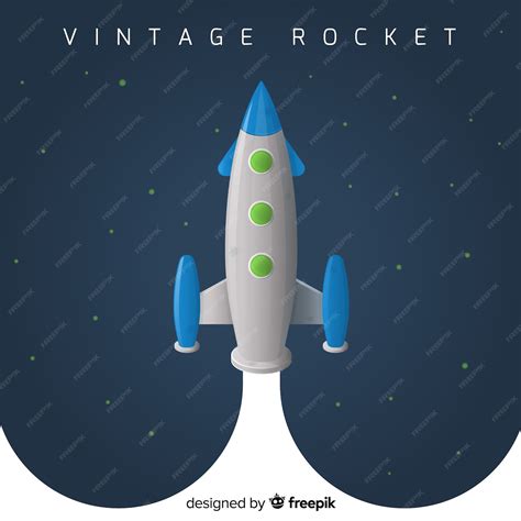 Fusée Classique Avec Un Style Vintage Vecteur Gratuite