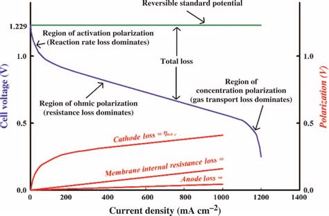 Polarization Curve Of Pemfc The Typical Polarization Curve Describes