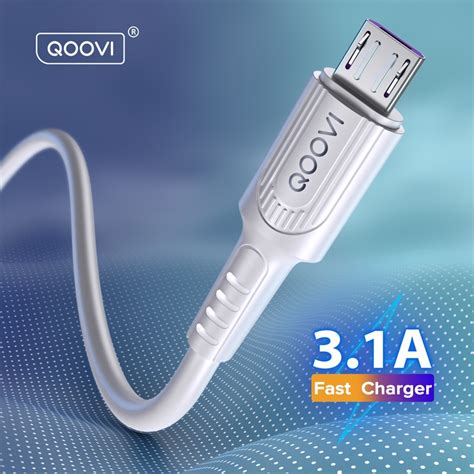 Qoovi 3a Micro Usb Cable Fast Charging Type C Fast Charger Data Cord Quick Charge 2 0 Android