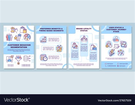 Customer Behavior Segmentation Brochure Template Vector Image