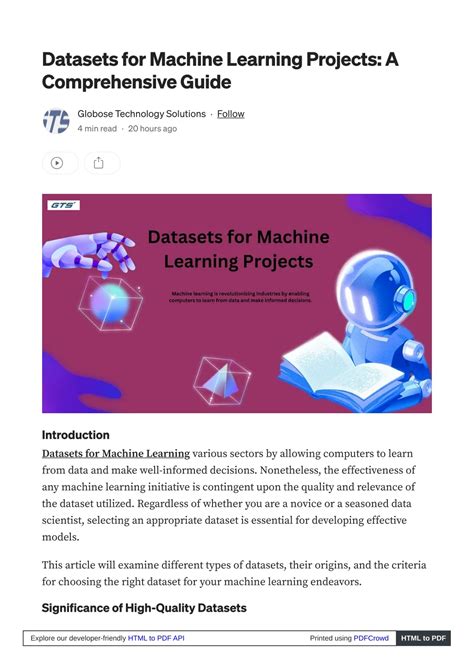 PPT Datasets For Machine Learning Projects A Comprehensive Guide