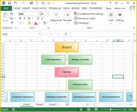 Org Chart Free Templates Excel Of Create Organizational Charts In Excel Heritagechristiancollege