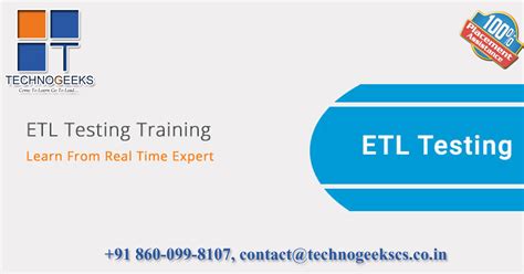 Technogeeks Software Training Institute ETL Testing Training In Pune