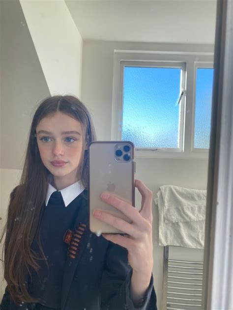 Cute Teen Uniform Selfie