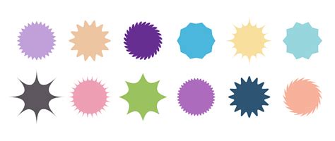 스타버스트 가격 특별 행사 또는 쇼핑 라벨 프로모션 디자인을 위한 간단한 색상의 아이콘입니다 흰색 배경에 빈티지 벡터 일러스트 레이 션 가격에 대한 스톡 벡터 아트 및 기타