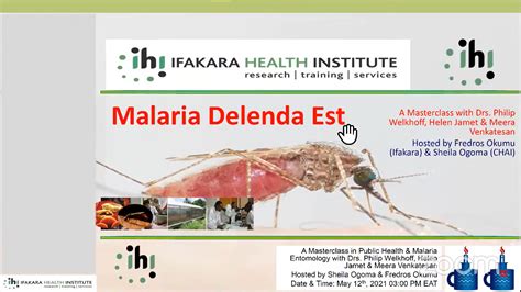 Ifakara Masterclass Edition 23 Malaria Delenda Est A Masterclass With
