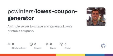 GitHub Pcwinters Lowes Coupon Generator A Simple Server To