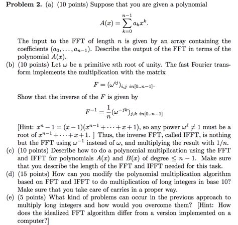 Solved Problem 2 A 10 Points Suppose That You Are Given