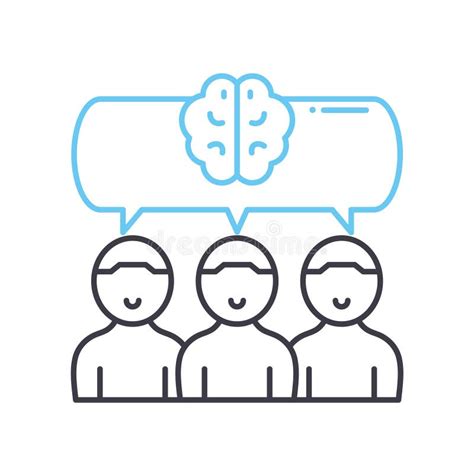 Collaboration Line Icon Outline Symbol Vector Illustration Concept Sign Stock Vector