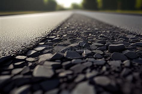 Close Up Of Fresh Asphalt Road Surface Ready For Traffic Stock Illustration Illustration Of