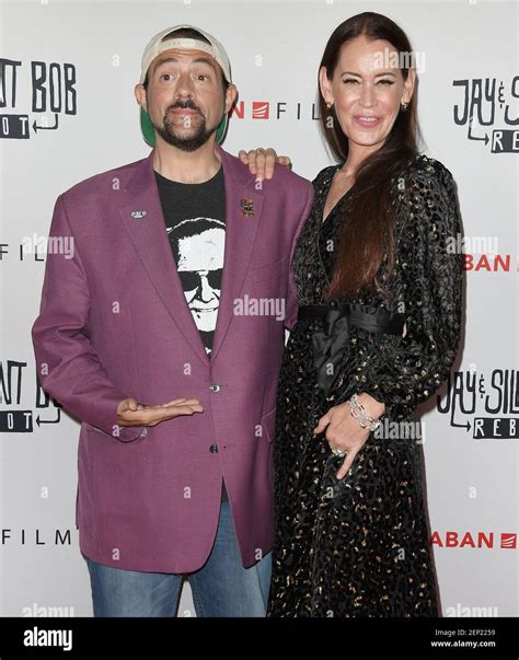 L R Kevin Smith And Jennifer Schwalbach Smith At The Jay And Silent