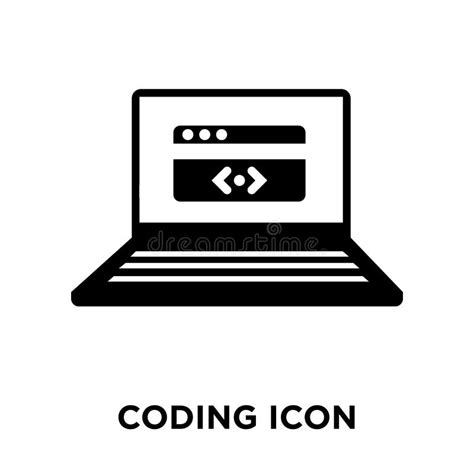 Coding Icon Vector Isolated On White Background Logo Concept Of Stock Vector Illustration Of