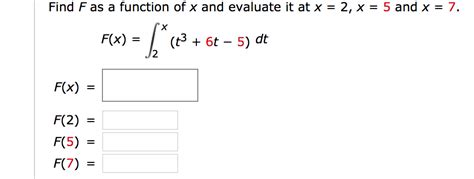 Solved Find F As A Function Of X And Evaluate It At X 2 X Chegg Com