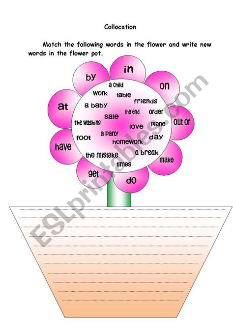 Collocation ESL Worksheet By Jirawan