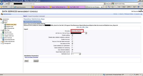 Sap Data Services Running And Scheduling Data Serv Sap Community