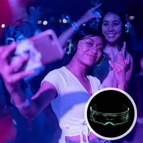 Men And Women Party Wear Luminous Glasses Luminous Goggles Led Light Up