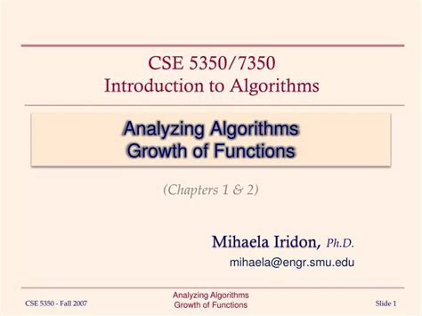 Ppt Analyzing Algorithms Growth Of Functions Powerpoint Presentation