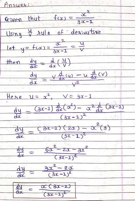 [solved] find the following derivative course hero