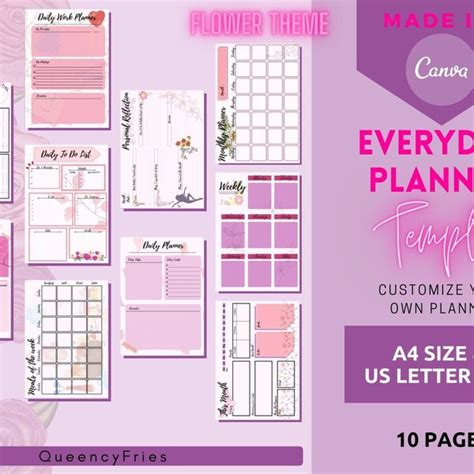 Planner Template Etsy