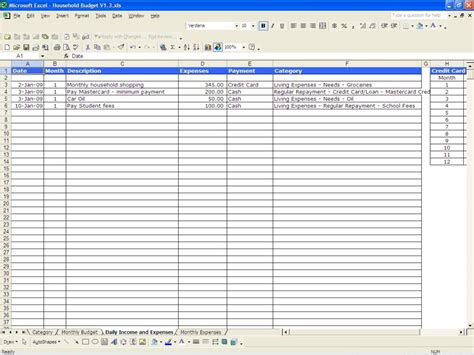 Yearly Expenses Spreadsheet In Sample Businessonthly Budget Spreadsheet Expenses For Small Uk