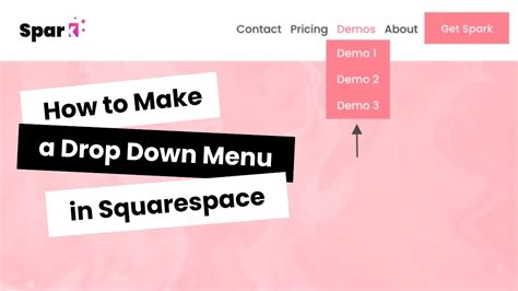 how to make a dropdown menu in squarespace youtube