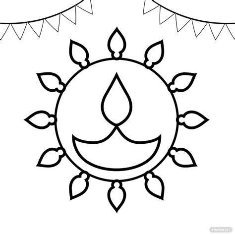 Free Diwali Drawing To Customize And Download