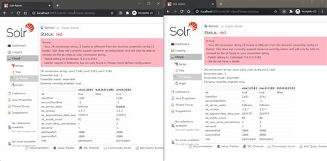 Solr Cloud Cannot Connect To Random Zookeeper Node Full Docker Set