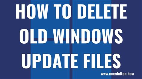 How To Delete Old Windows Update Files Youtube