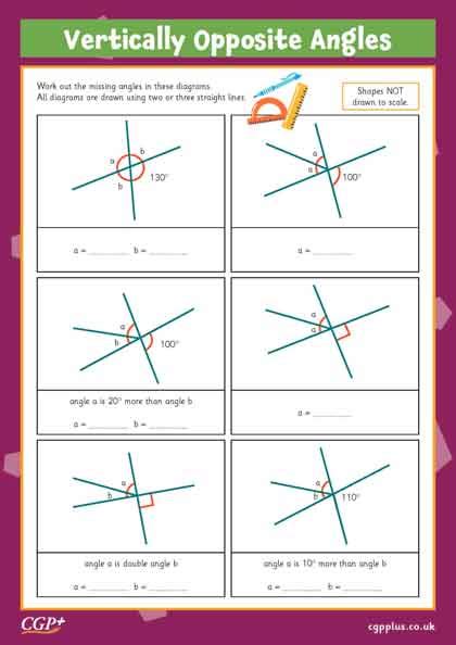 Vertically Opposite Angles Poster Teaching Resource