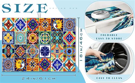 Dish Drying Mat For Kitchen Counter 18x24 Inch Super