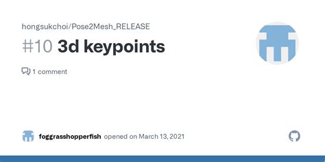 D Keypoints Issue Hongsukchoi Pose Mesh RELEASE GitHub