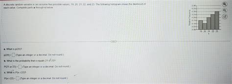 Solved A Discrete Random Variable X Can Assume Five Possible