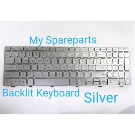 Jual Keyboard Laptop Dell Inspiron Silver Backlight Shopee Indonesia
