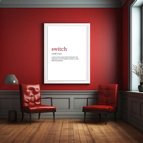Switch Definition Posters Instant Printable Download Kinky Wall Art Dominant Sub