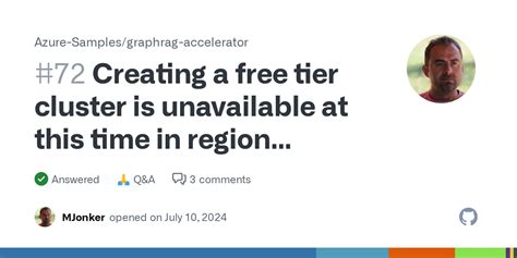 creating a free tier cluster is unavailable at this time in region westeurope · azure samples