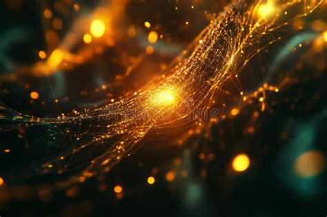 A Stunning Abstract Rendering Of Quantum Energy Waves Forming A Glowing Digital Fractal The