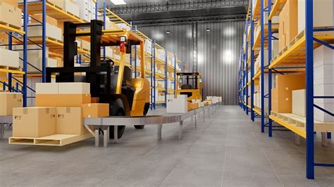 팔레트 랙 물류 센터에 골판지 상자가 있는 창고 로프트 현대 창고 창고의 컨베이어 벨트에 골판지 상자 3d 렌더링 0명에 대한 스톡 사진 및 기타 이미지 Istock