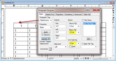 Lining Up A Table Across Columns FrameAutomation Com
