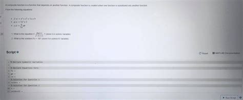 Solved A Composite Function Is A Function That Depends On