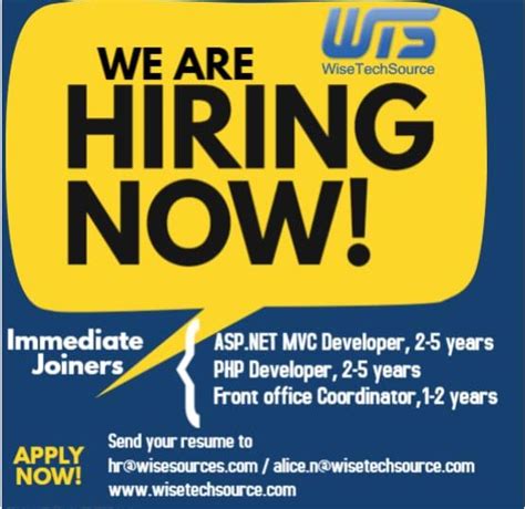 Wisetech Source Pvt Ltd On Linkedin Recruitment Hr Jobs Recruiting Job Resume Careers