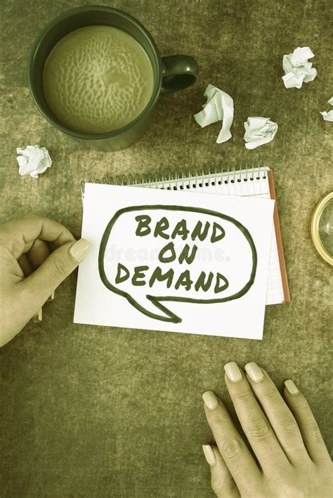 Sign Displaying Brand On Demand Business Idea Products Or Services