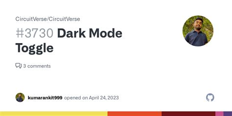 Dark Mode Toggle · Issue 3730 · Circuitversecircuitverse · Github
