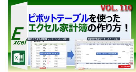 【集計が簡単！】ピボットテーブルを使ったエクセル家計簿の作り方！ excelの森