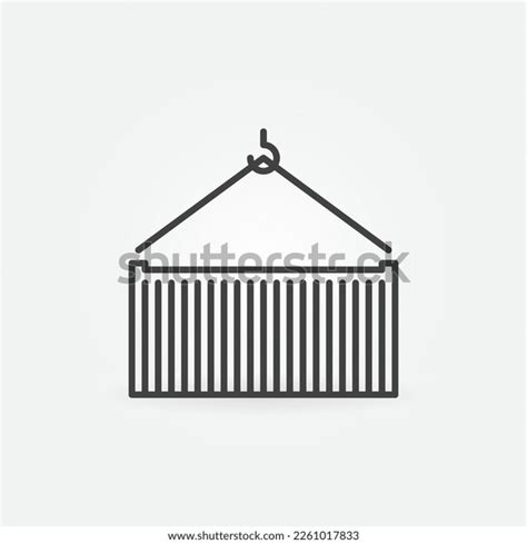 Hanging Shipping Container Vector Transportation Concept Stock Vector Royalty Free 2261017833