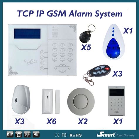 Wireless Zones Android Ios App Control GSM TCP IP Alarm System W Touchscreen RFID Tag Swipe