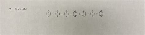 Solved Calculate 6 0 6 1 6 2 6 3 6