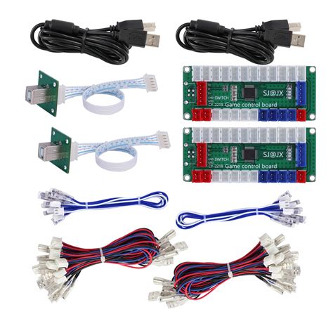 Buy Arcade Game Usb Encoder Zero Delay 2 Player Gamepad Led Button Joystick Controller For