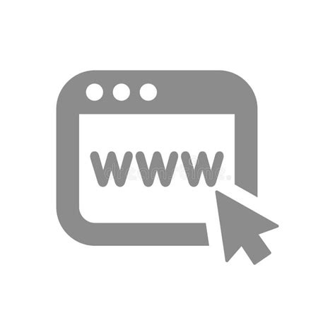 Web Page With Cursor Arrow Vector Icon Stock Vector Illustration Of Glyph Business