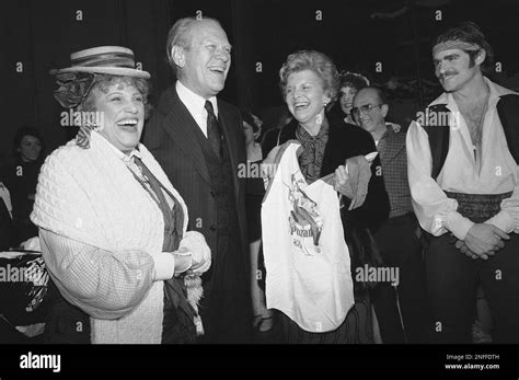 Former President Gerald Ford Second From Left And His Wife Betty