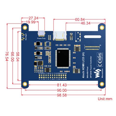 Waveshare Inch HDMI IPS TFT LCD H Display Pixels With Touchscreen Raspberry Pi